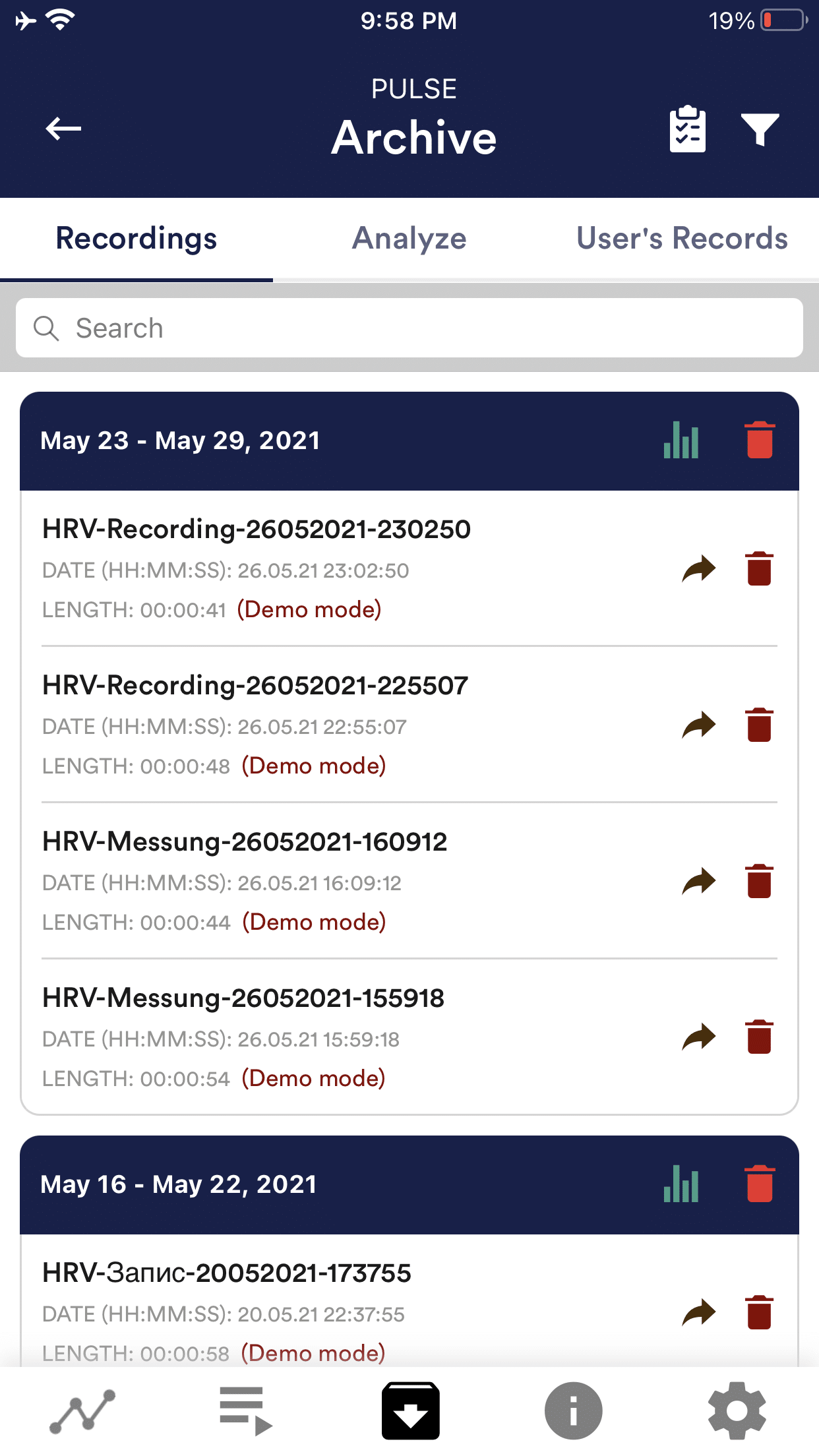 Archive (overview) – Mindfield Helpdesk